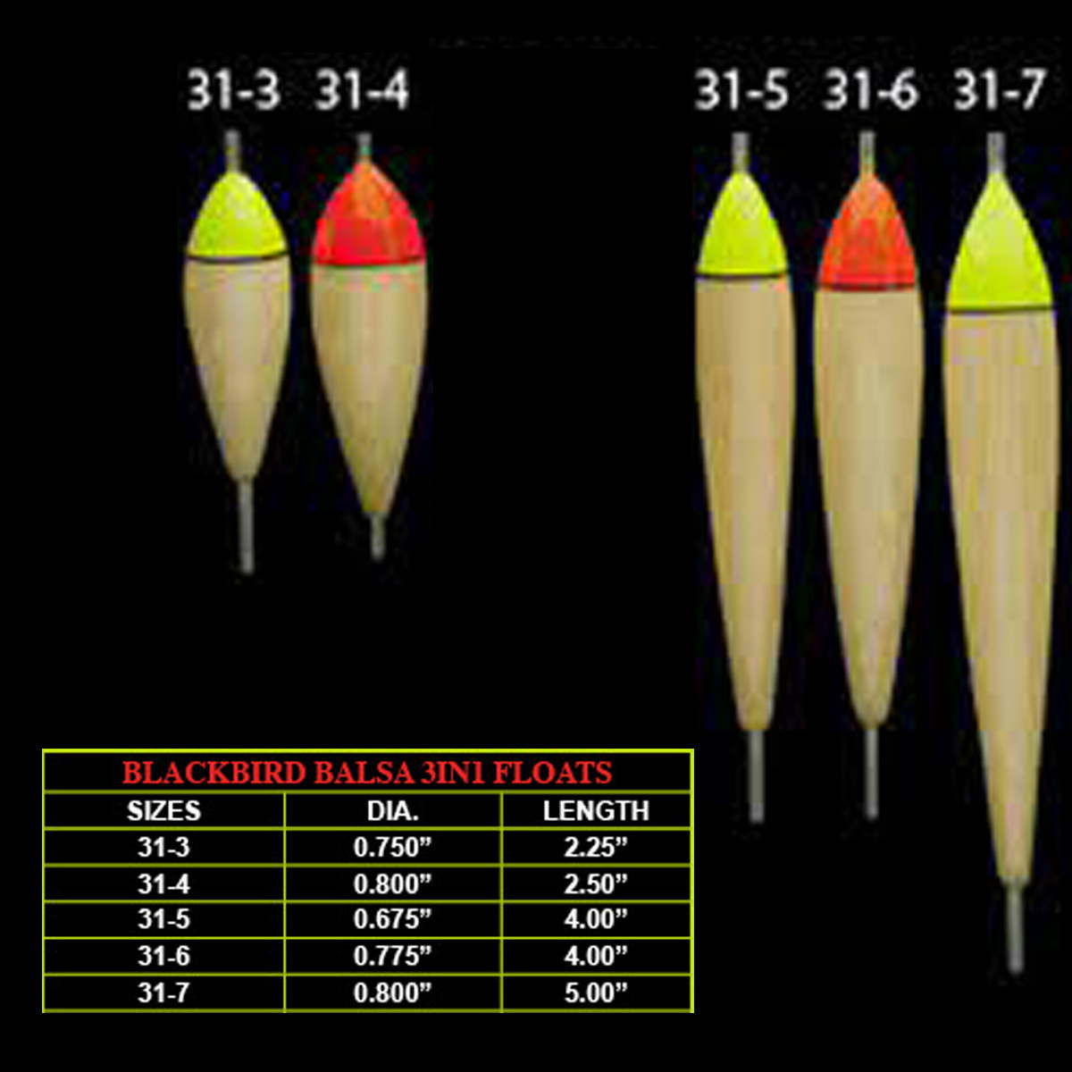 Redwing Tackle Blackbird Balsa 3-in-1 Steelhead System Floats - United ...